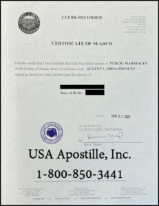 Orange County California Single Status Apostille – Apostille Services